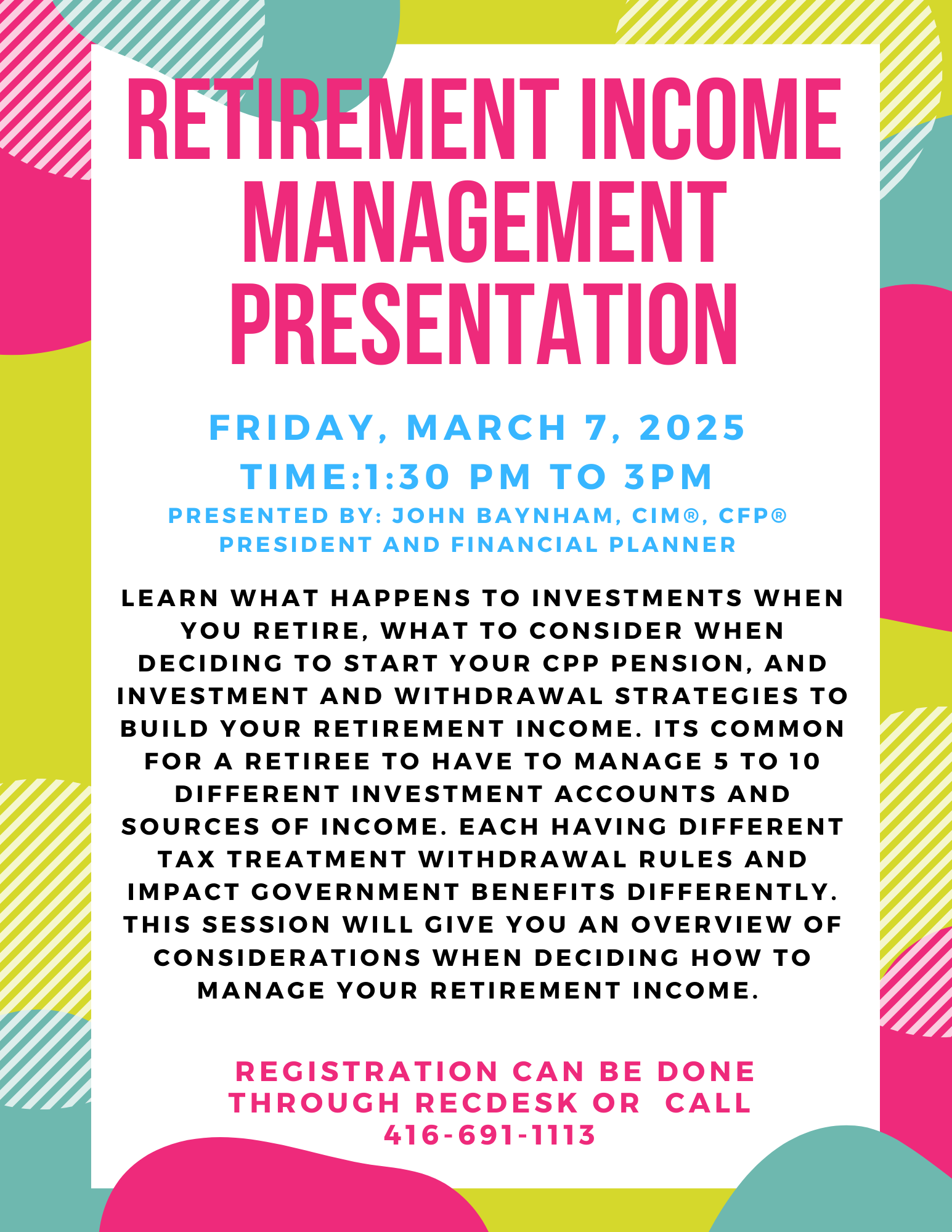 Informative Fridays – Retirement Income Management Presentation ...